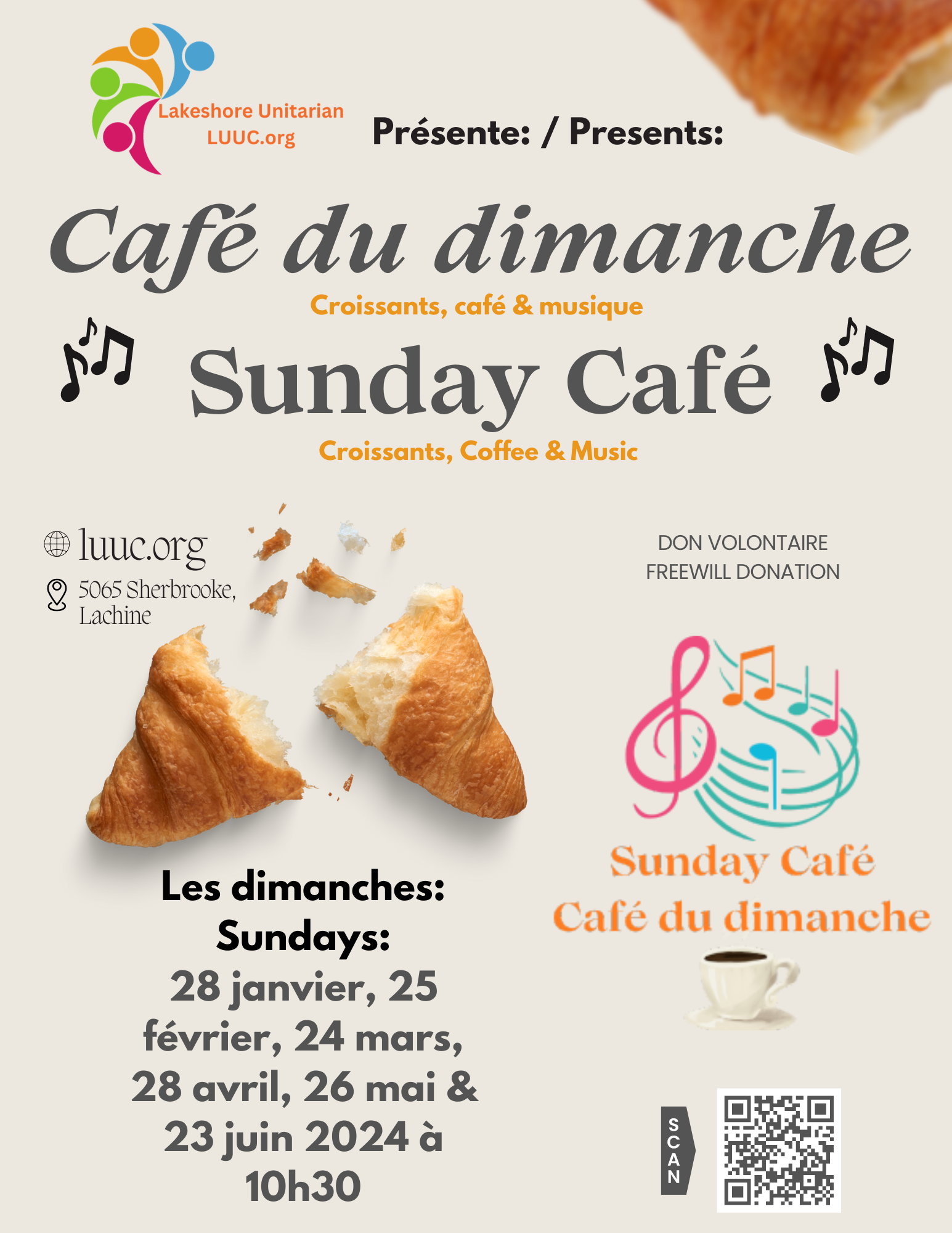 Sunday Café / Café du dimanche - Lakeshore Unitarian
